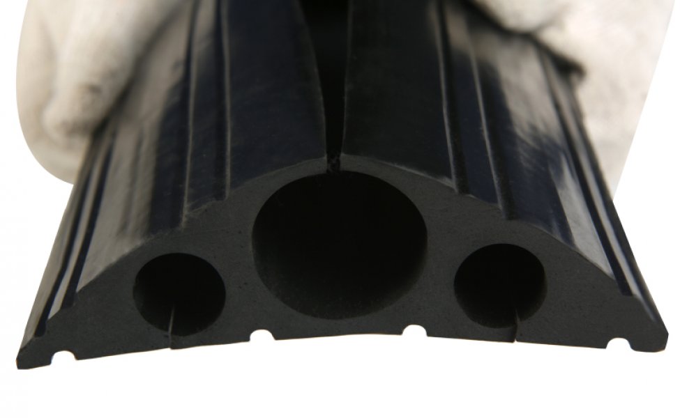 rubber cable protectors with 3 circles|rubber protection mat